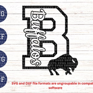 Buffalo Svg, Buffalo Png, Cheer Svg, Buffalos Svg, Team Spirit Svg ...