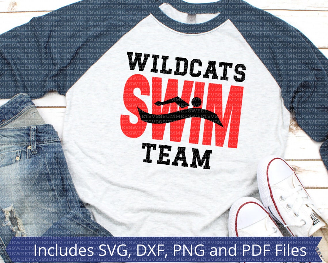 Wildcats Swim team svg Swim SVG Swim swimming Swim tshirt | Etsy