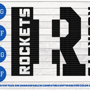 Rockets Svg, Cheer Mom, Rocket, Team Spirit, Cute Cheer Design, Letter ...
