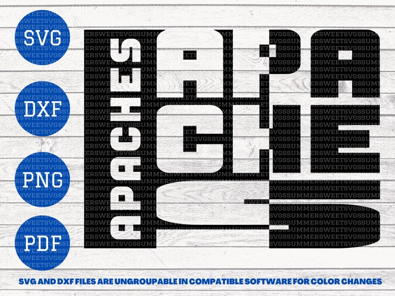 Apaches SVG Team Spirit Svg Pride Shirt Svg Cheer Design - Etsy