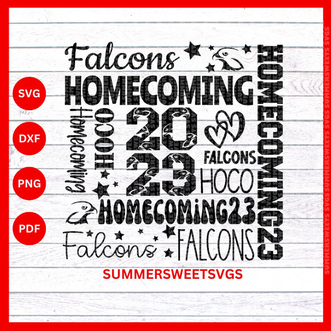 Homecoming 2023 Svg, Falcons 2023 Svg File, Homecoming Shirt Svg, Hoco ...