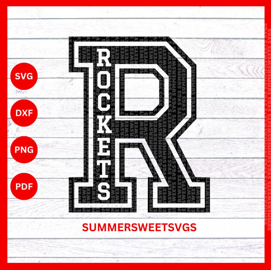 Rockets Svg School Pride Svg Rocket Monogram Cheer Boys - Etsy