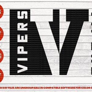 Vipers Svg Team Spirit Student Teacher Design Letter - Etsy