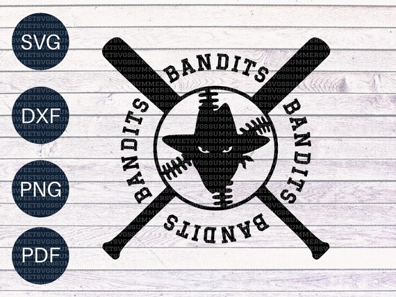 Bandits SVG Baseball Team Spirit Bandit Cheerleader - Etsy