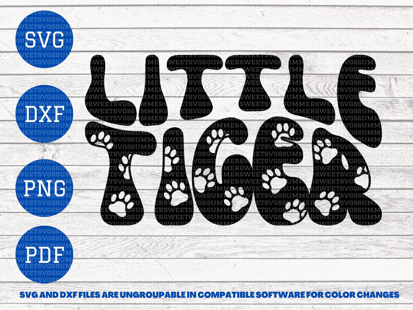 Tiger Svgpaw Print SVG Little Tiger Elementary School - Etsy