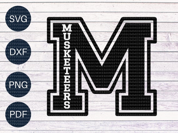 Musketeers Svg School Pride SVG Letter M Svg Boys Design - Etsy