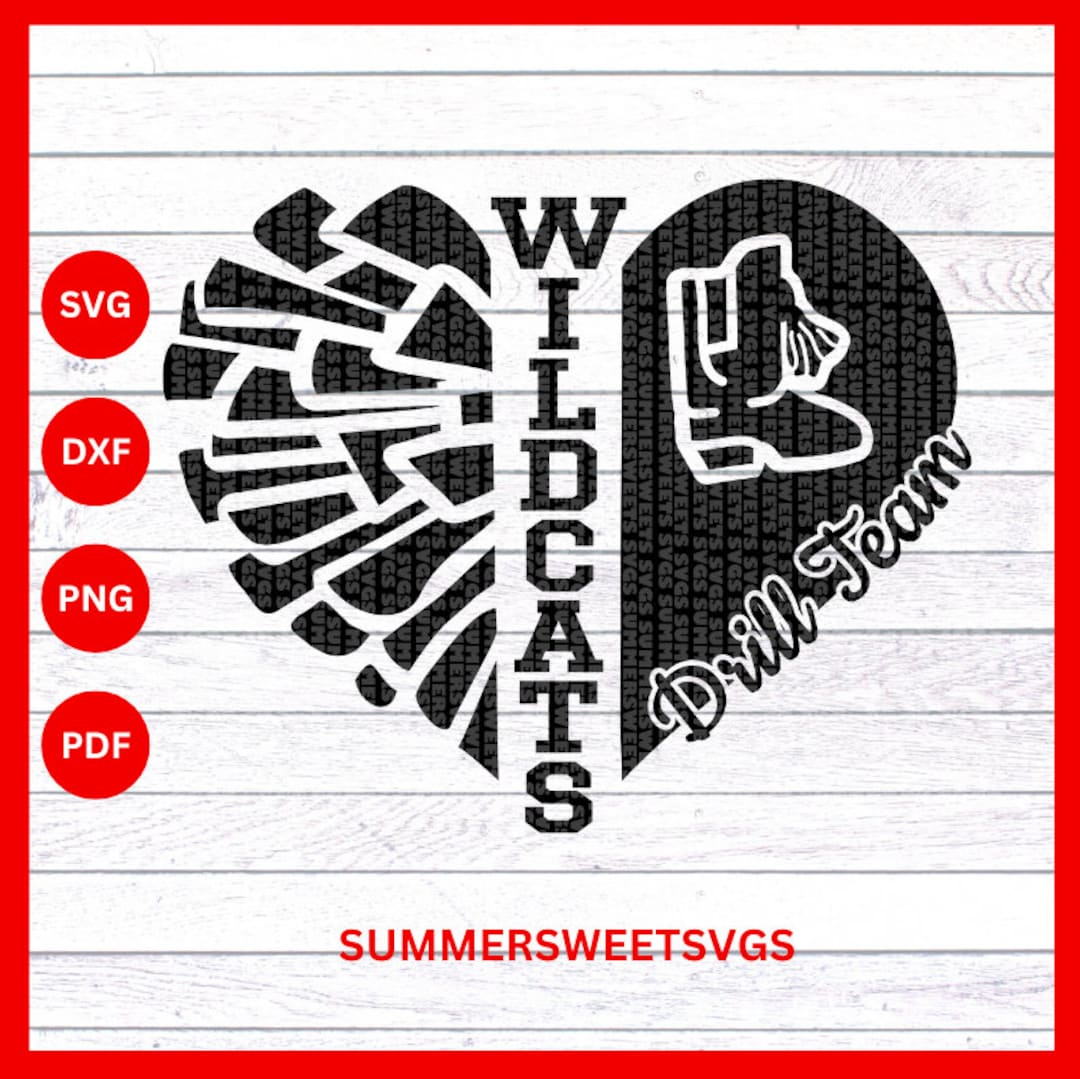 Drill Team SVG, Wildcat Svg, Dance Squad Svg, Drill Team Mom, Team ...
