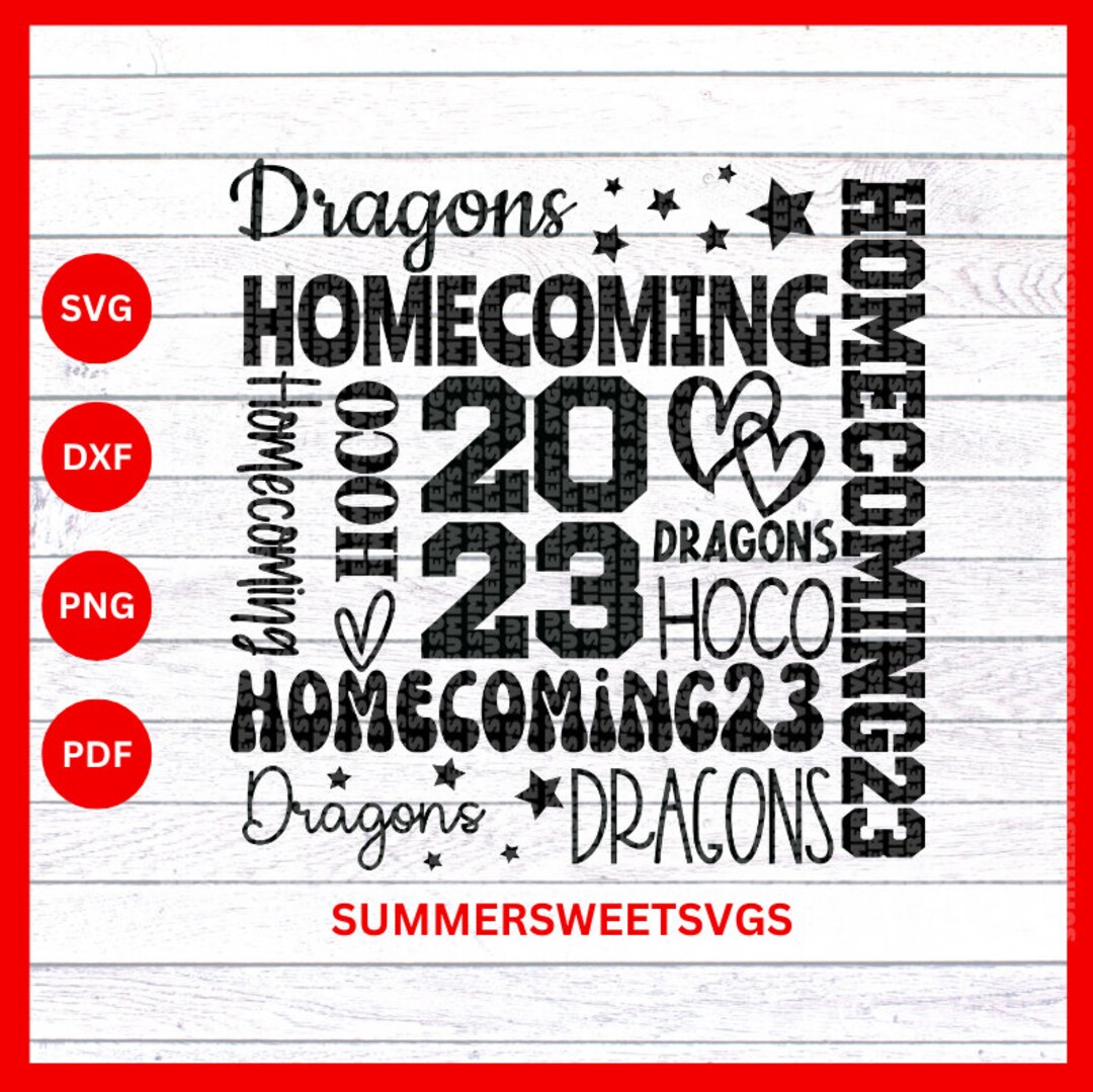 Homecoming 2023 Svg Dragons Svg Hoco 2023 Svg Subway Art - Etsy