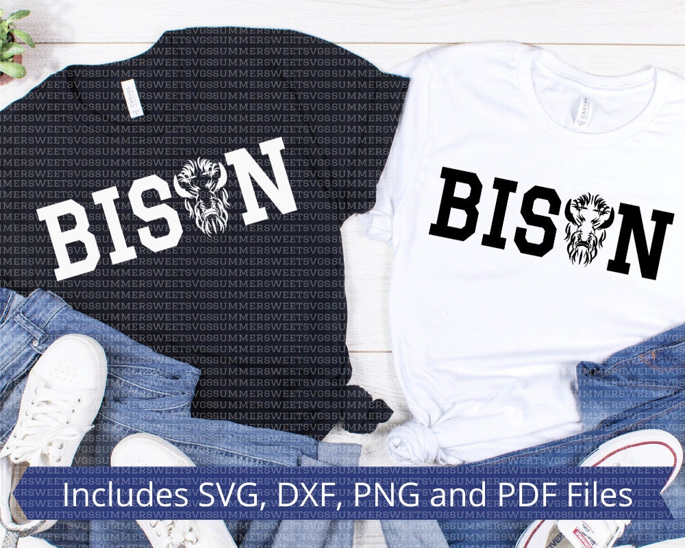 Bison Svg School Pride Cut File Monogram Desing Png File - Etsy