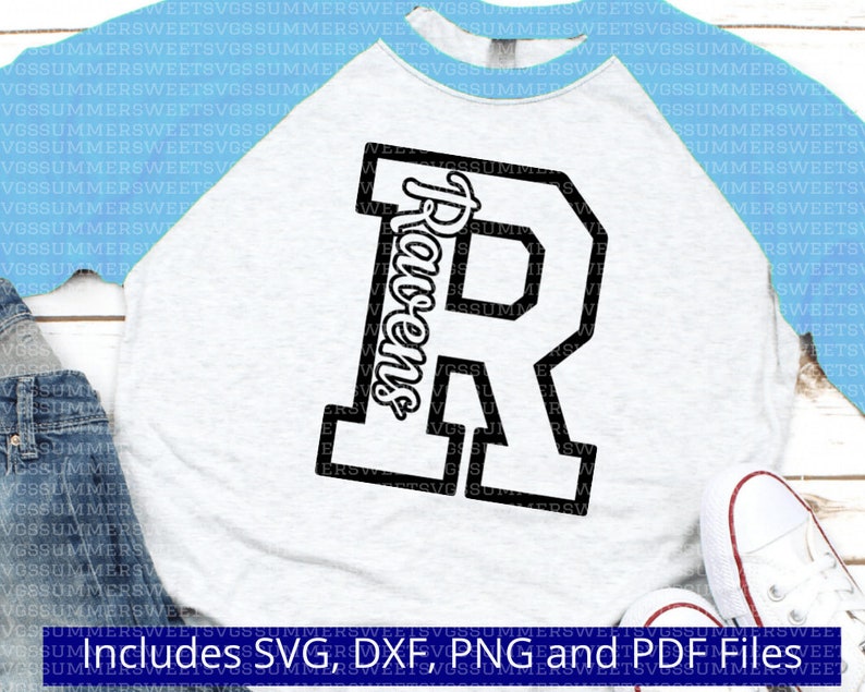 Raven SVG Dxf Png Cheer School Spirit Ravens Cricut Cut Files - Etsy