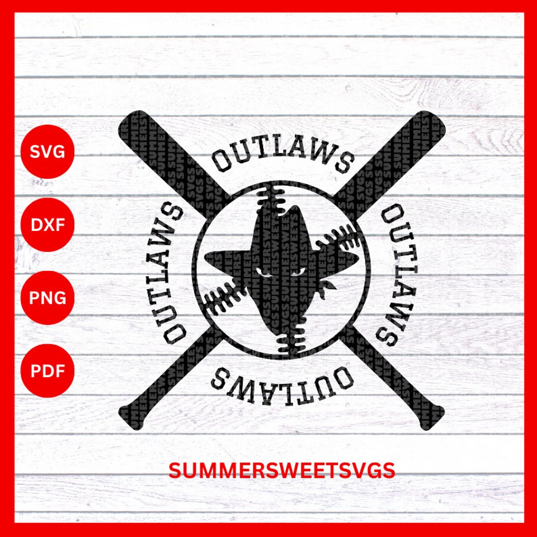 Outlaws SVG Baseball Team Spirit Outlaw Cheerleader - Etsy