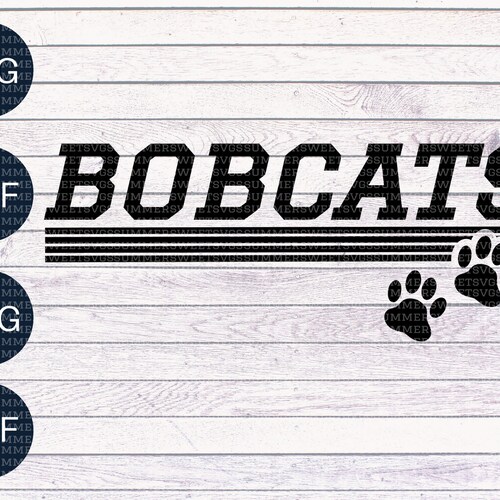 Bobcats Paw School Mascot: Svg Pdf Png Dxf Files Included - Etsy
