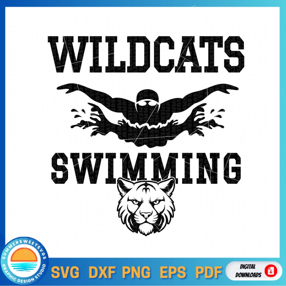 Wildcat Svg Swim SVG, Swimming Svg, Swim Shirt Svg, Swim Team Svg ...
