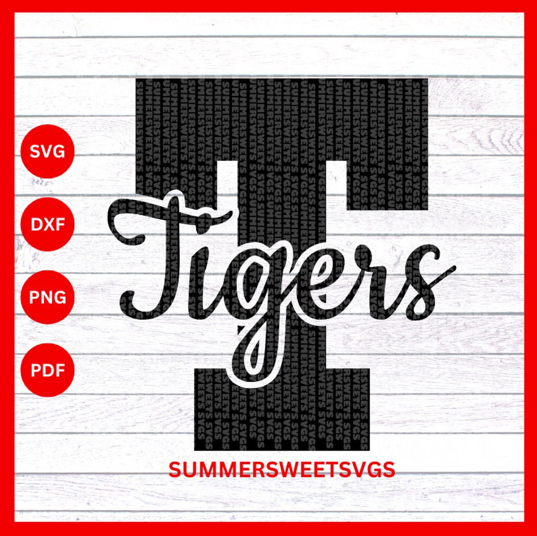 Tigers Svg, Tigers Letter T Svg, Tigers Png, School Spirit Svg, Tiger ...