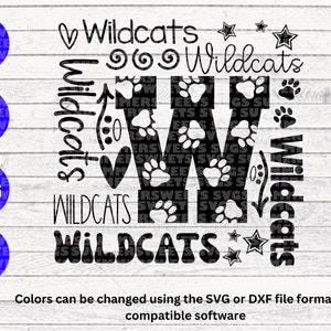 Wildcats Typography Svg Wildcats Svg Wildcats Cheer Svg - Etsy