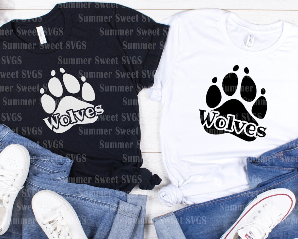 Wolves Svg Cheer Paw Print Svg Dxf Png Cheer Squad Sublimation - Etsy
