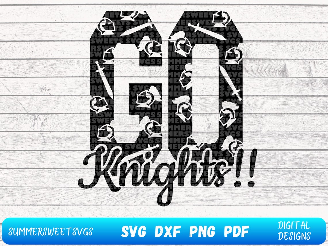 Go Knights Svgteam Spiritcheerleader Svg School Spirit Svg - Etsy