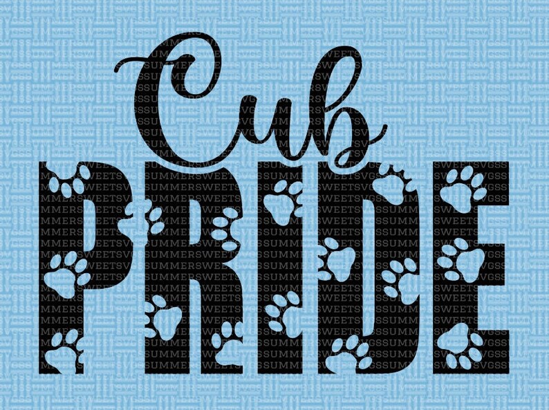 Cub Pride SVG, Paw Print Svg, Team Spirit Svg, Pride Shirt Svg, Cheer ...