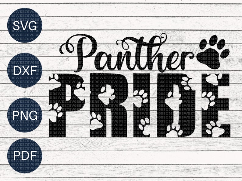 Panther Pride SVG Paw Print Svg Team Spirit Svg Pride Shirt - Etsy