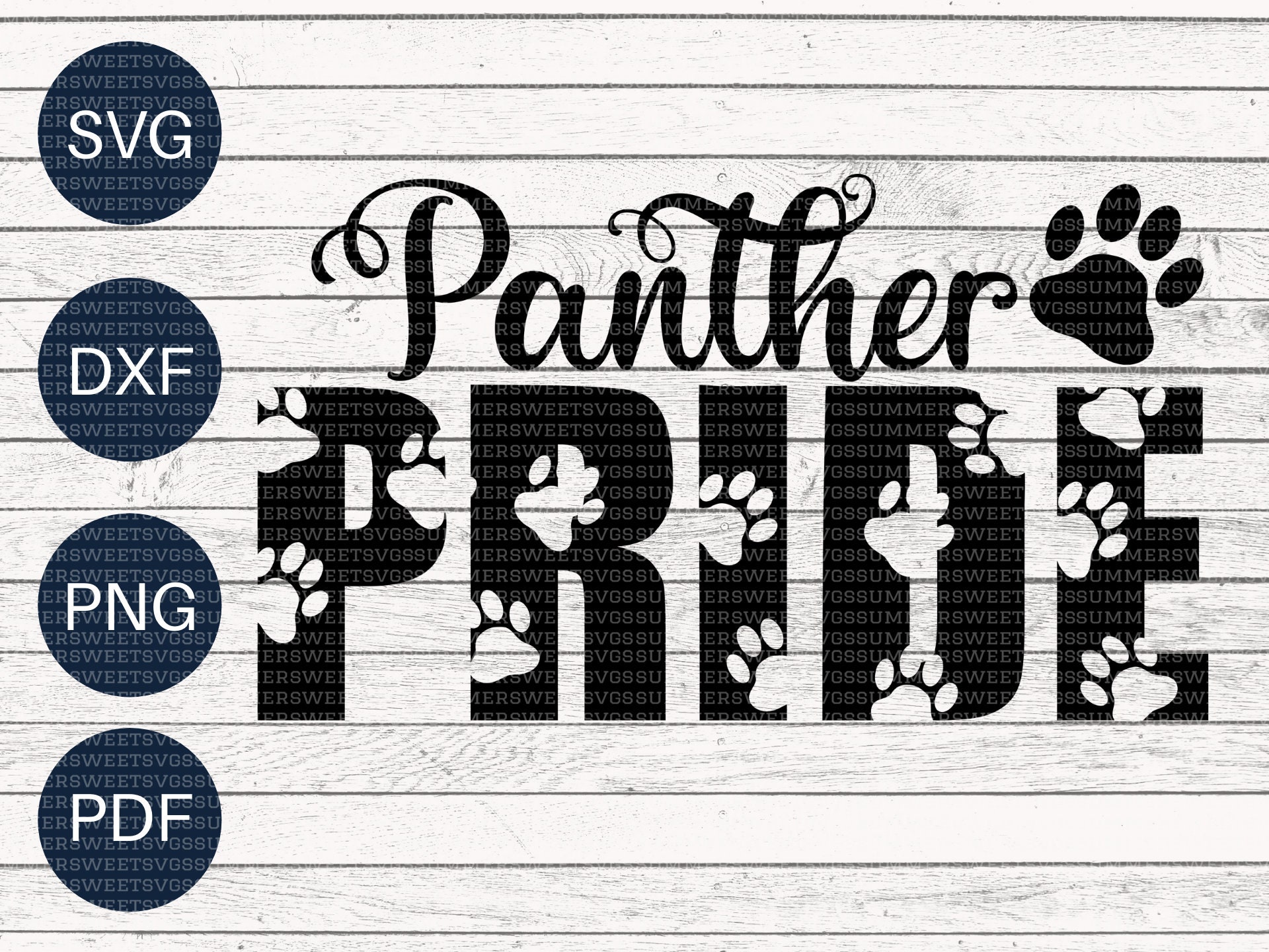 Panther Pride SVG Paw Print Svg Team Spirit Svg Pride Shirt | Etsy