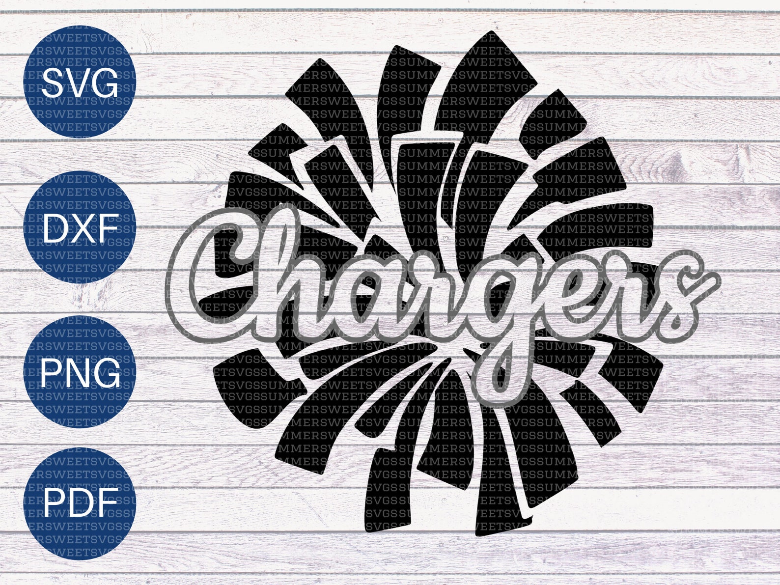 Pom Pom Svg Cheer Svg Cheerleading Charger Svg Cut Files Dxf - Etsy