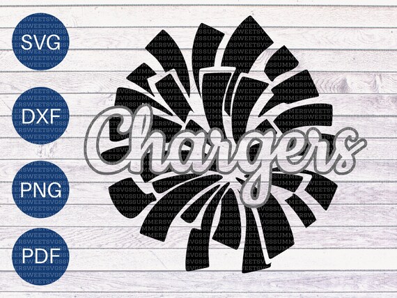 Pom Pom Svg Cheer Svg Cheerleading Charger Svg Cut Files Dxf - Etsy
