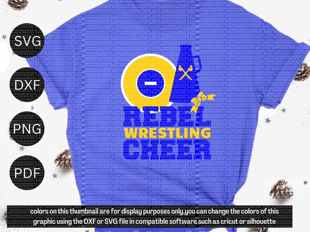 Rebel Wrestling Cheer Svg Wrestling Cheerleader SVG Team - Etsy