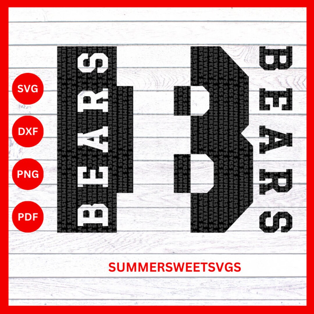 Bears Svg, Bear Svg, Bears Png, Bears Typography Svg, Svg, Png, Pdf ...