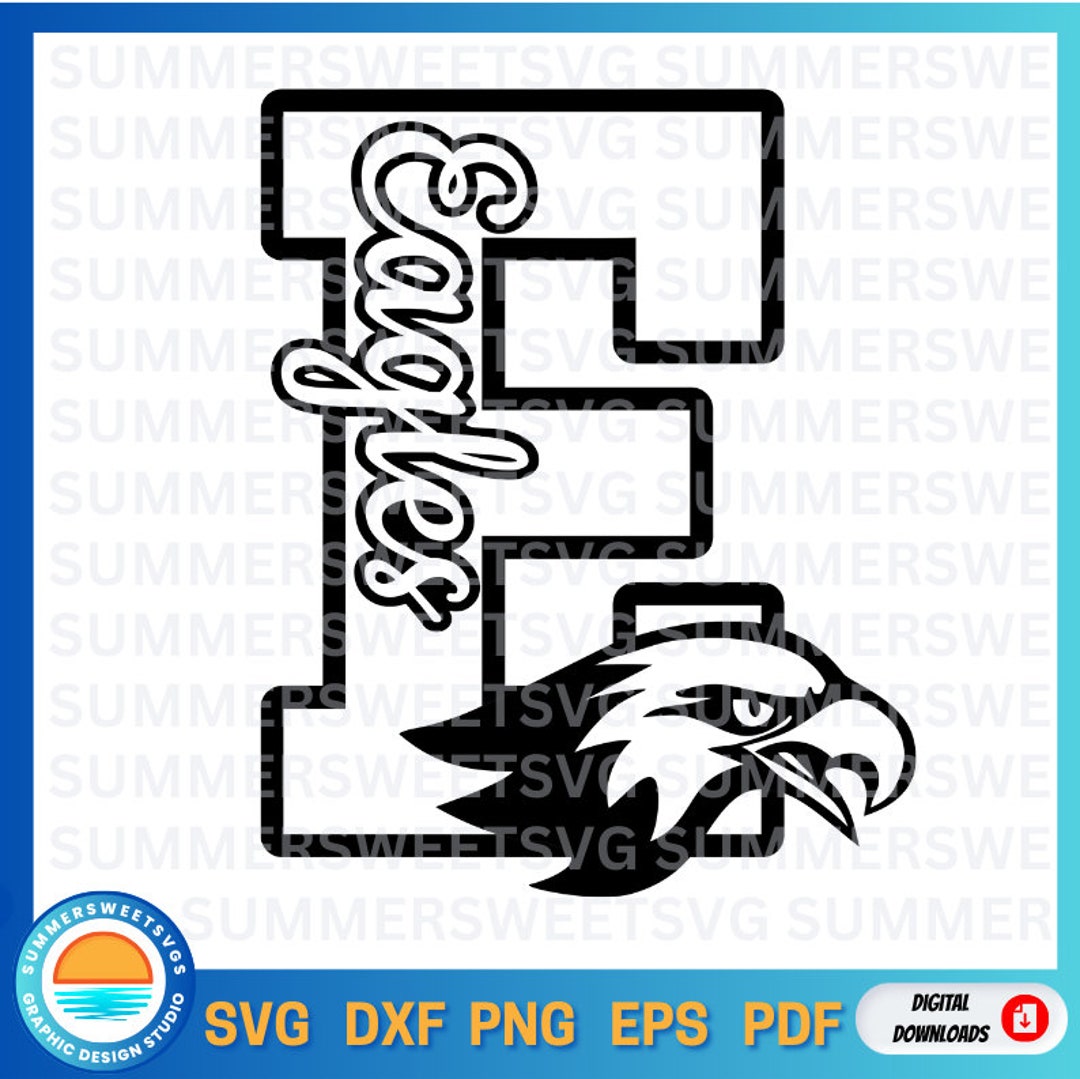 Eagle Svg Png Sublimation Printable Eagles Cheer Letter Design Cricut ...