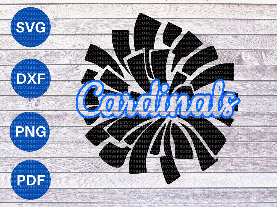 Cardinals Svg Cheerleading Svg Cheer Mom Svg Pom Pom - Etsy