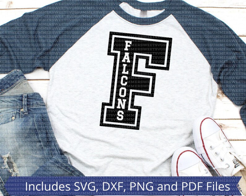 Falcons SVG Letter F Cheerleader Svg Design for Boys - Etsy