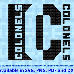 Colonels Svg School Pride Cut File Monogram Design - Etsy