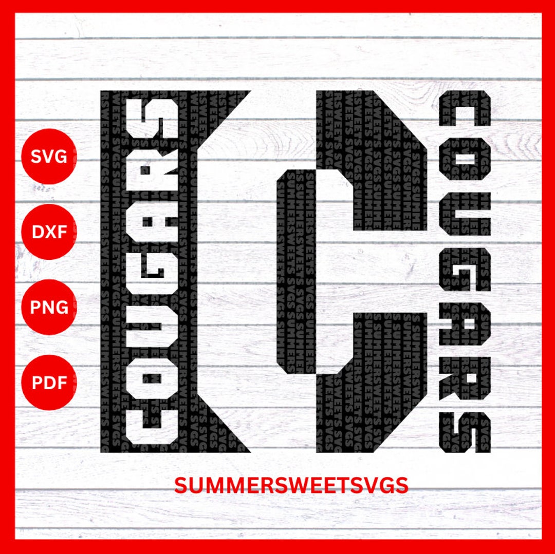 Cheer Svg Printable Letter C Design Cougars Svg Team - Etsy UK