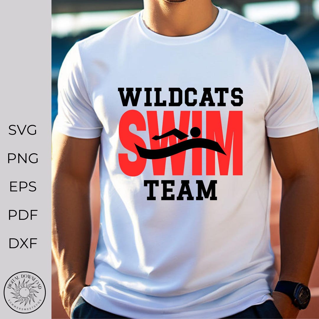 Wildcats Swim Team SVG PNG DXF, Aquatic Sports Design ,dive Team ...
