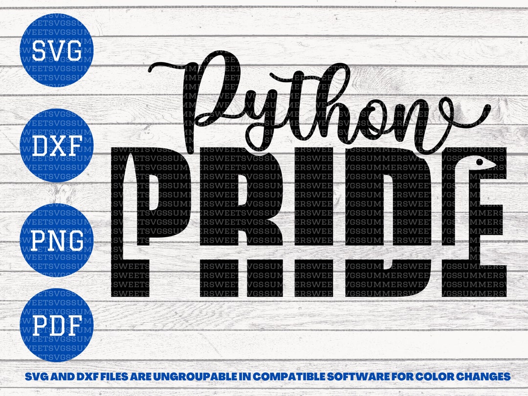 Python Pride SVG Pythons Svg Team Spirit School Pride Svg - Etsy