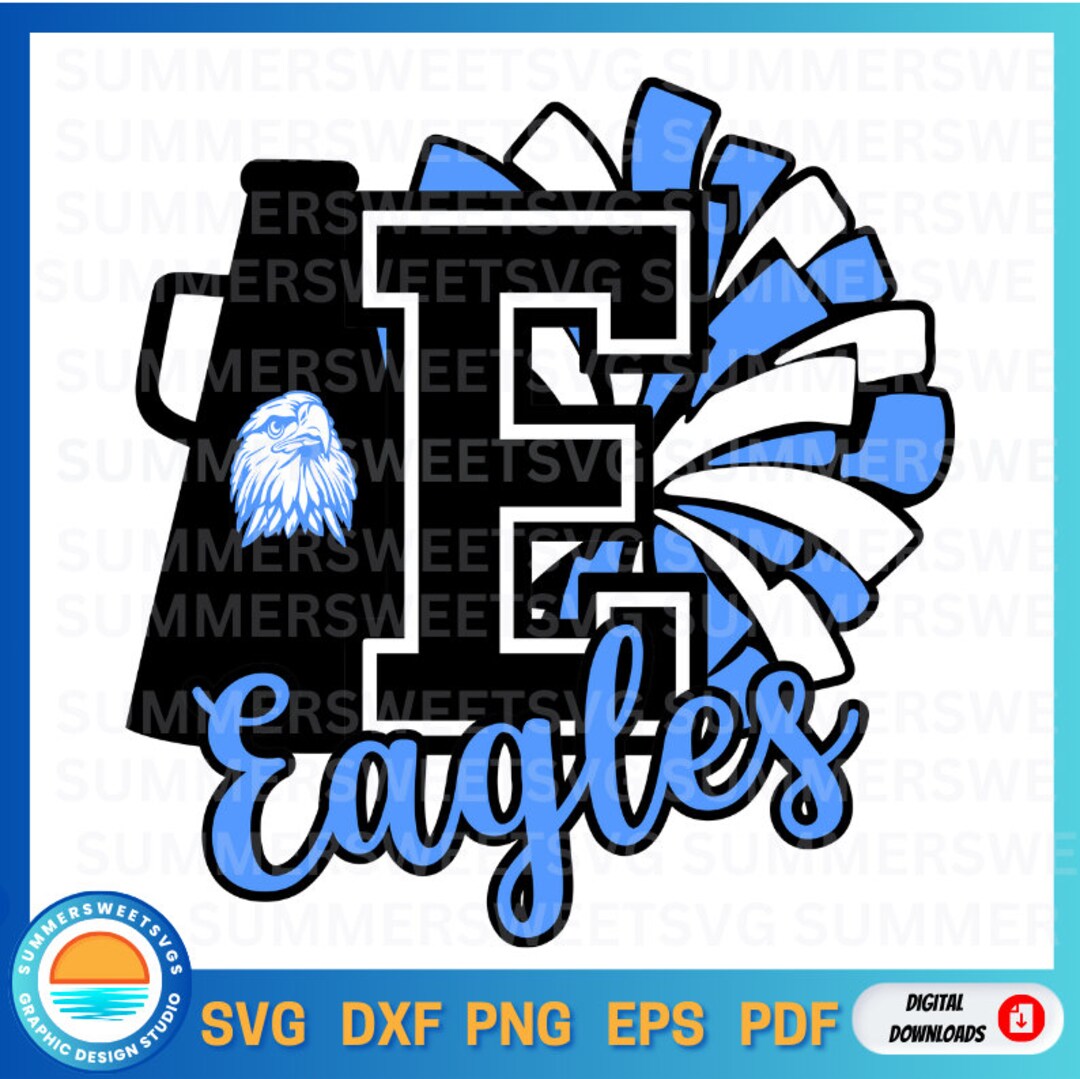 Eagles Svg File, Cheerleader Shirt Svg, Team Spirit, Eagle Mom ...