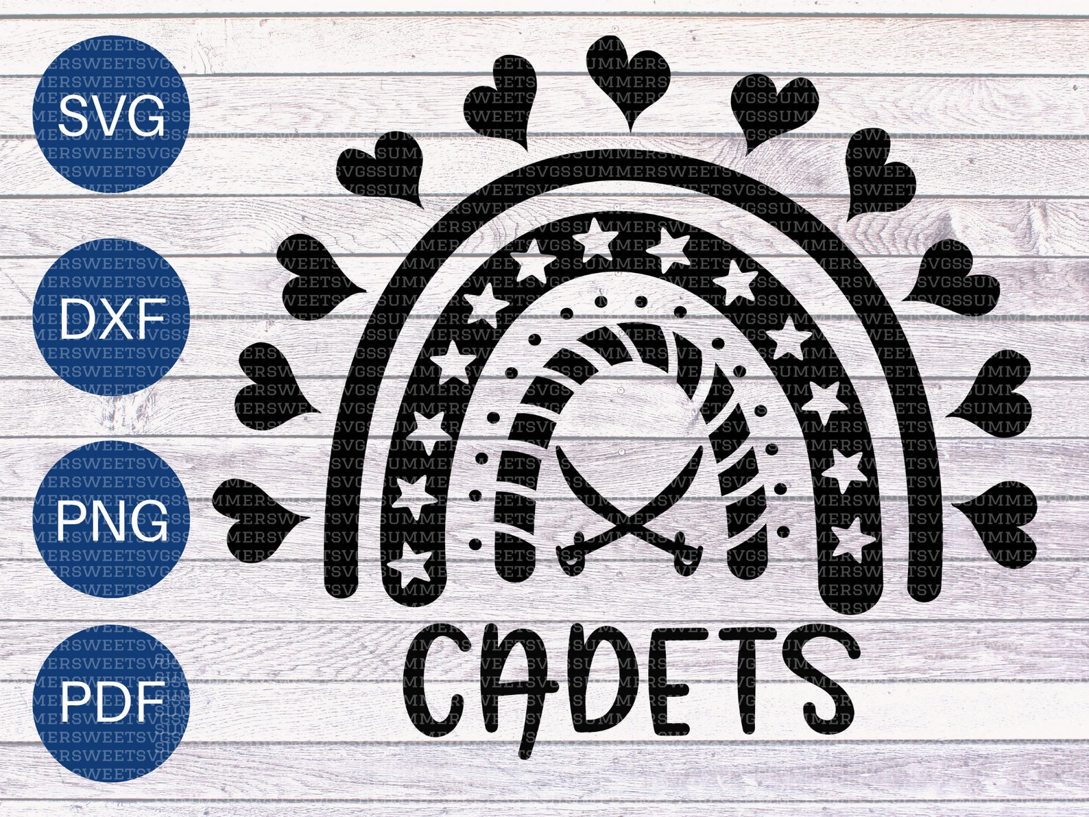 Cadets Svg Cheer Svg Rainbow Svg Paw Print Svgpng Dxf - Etsy
