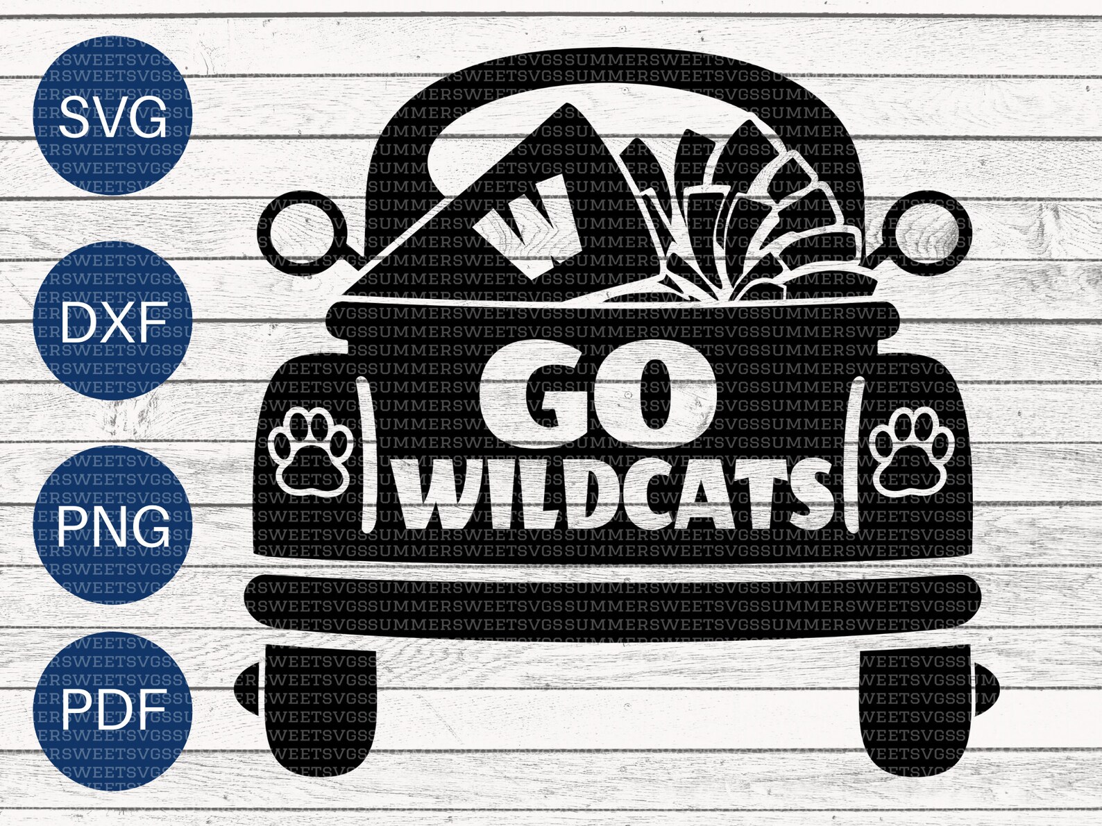 Go Wildcat SVG Paw Print SVG Cheerleader Cheer Mom Svg | Etsy