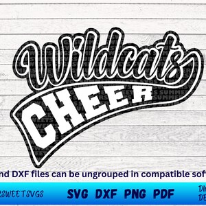Wildcats Svg File, Wildcats Cheer Svg, Team Spirit, Wildcat Mom ...