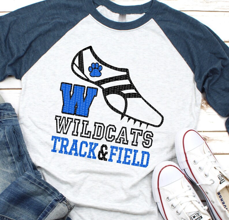 Wildcat Track and Field SVG PNG DXF - Letter W Track Mom Shirt Design ...