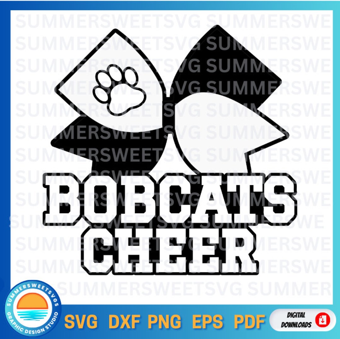 Bobcats SVG, Bobcats Png, Cheer Bow Svg, Cheerleader Svg, Cheer Quad ...