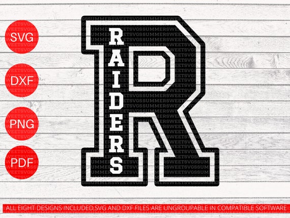 Raiders Svg Cheerleader Team Spirit Letter Design Svg Png - Etsy