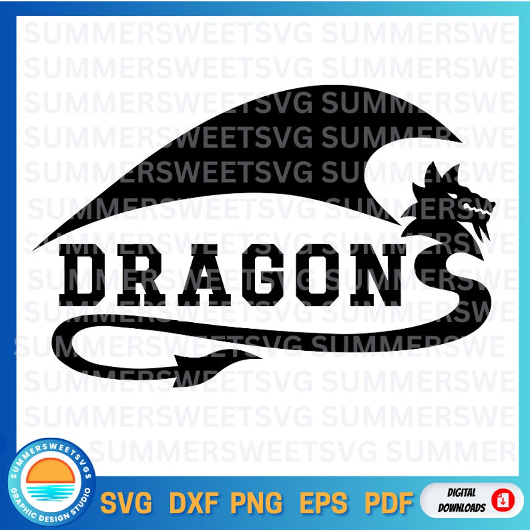 Dragons SVG, Dragon Png, Dragon Svg, School Pride Svg, School Monogram ...