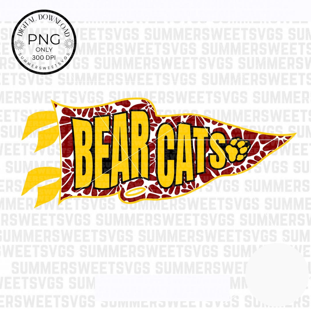 Bearcat School Spirit Png,bearcat Pennant Png,preppy Color Png,abstract ...