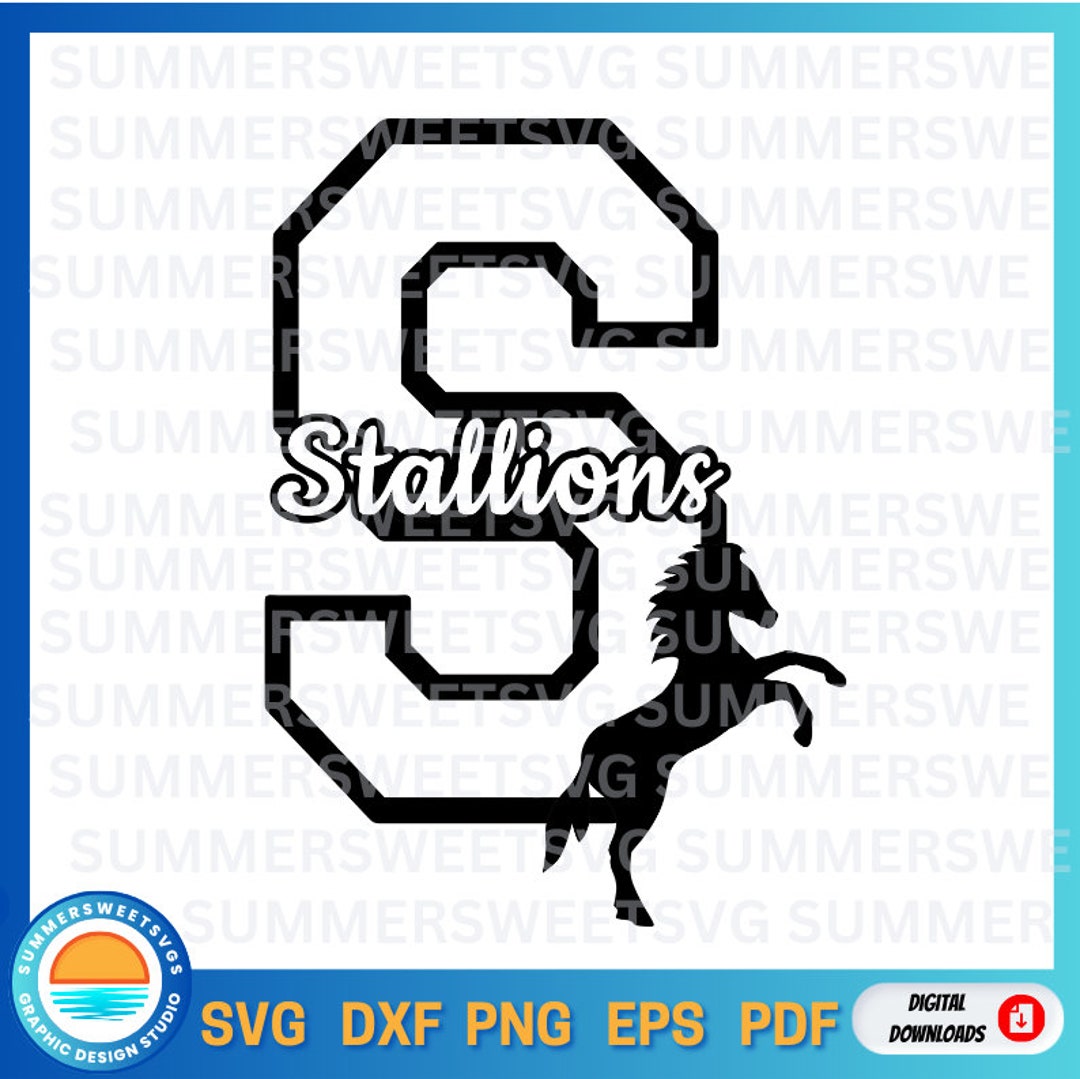 Stallions Svg, Cheer Svg, School Spirit Svg, Cheer Mom, Letter S Cut ...