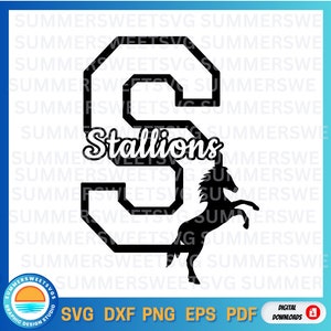 Stallions Svg, Cheer Svg, School Spirit Svg, Cheer Mom, Letter S Cut ...