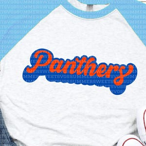 Panthers Svg, Retro Style Svg, Retro Tshirt Design, Retro Team Spirit ...