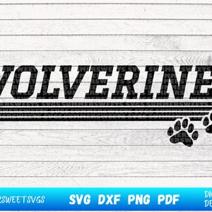 Wolverine Svg, Cheer Svg, School Spirit Svg, Printable Vector ...