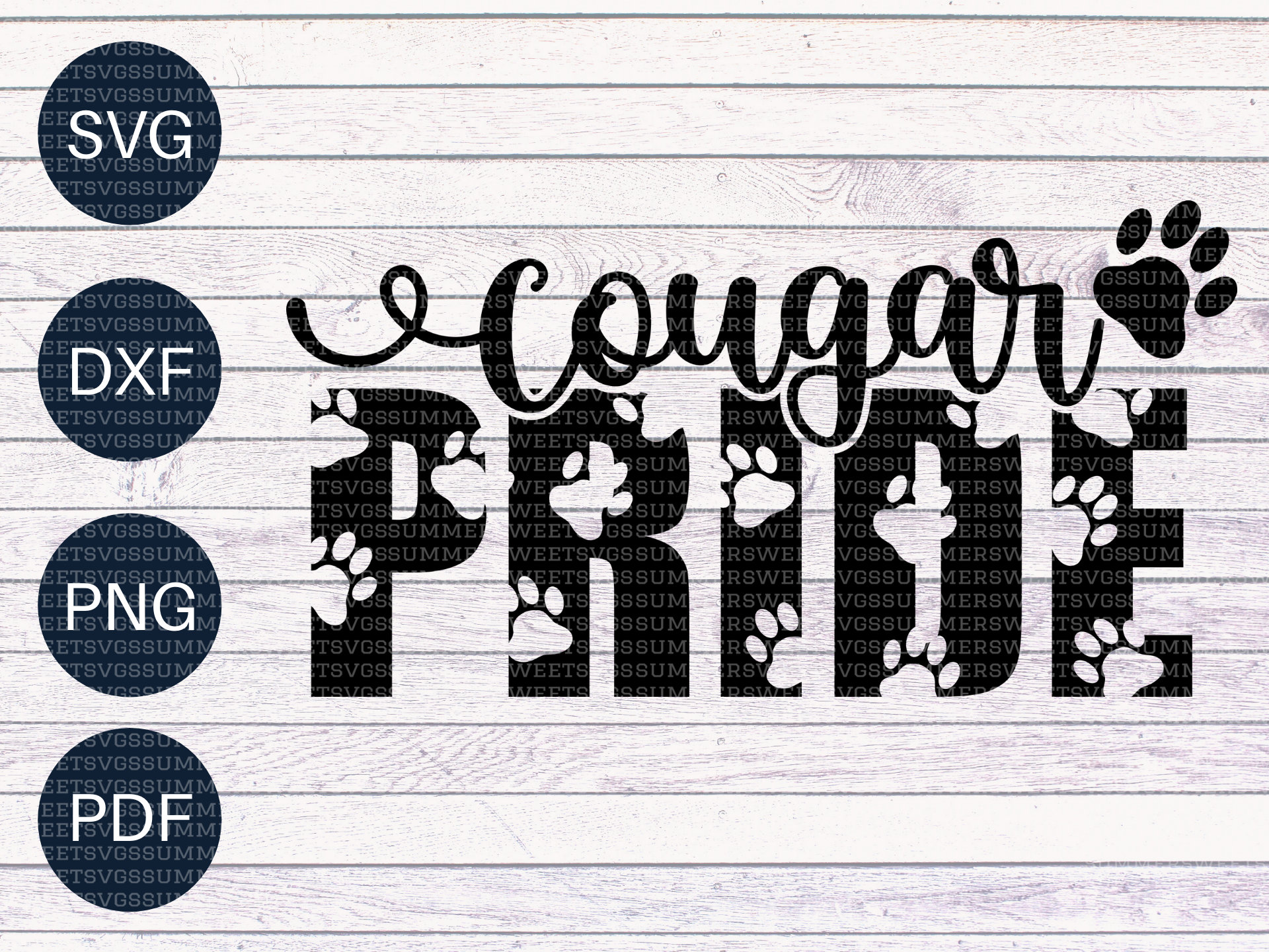 Cougar Pride SVG Paw Print Svg Team Spirit Svg Pride Shirt - Etsy