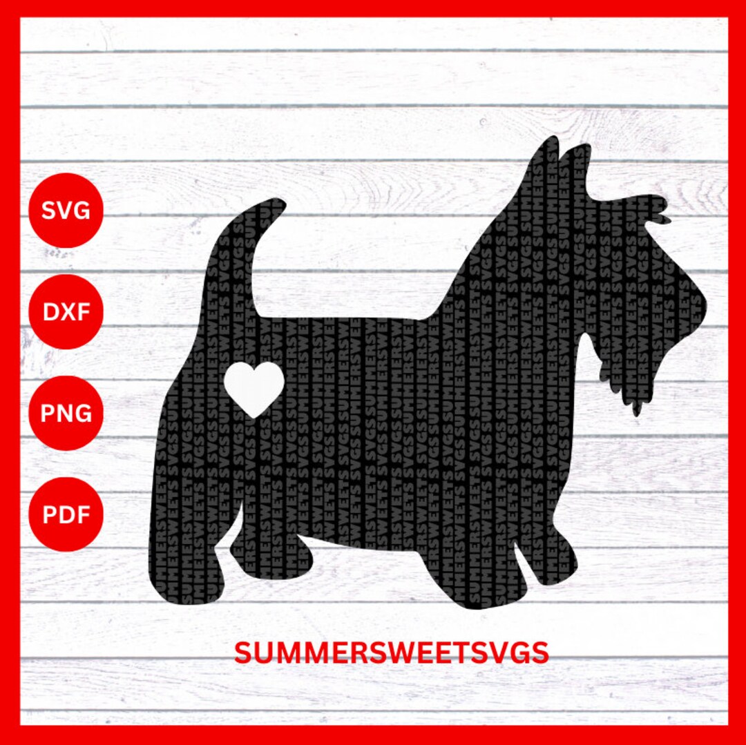 Scottie Dog SVG Highland Terrier Svg Scottish Terrier Cut - Etsy